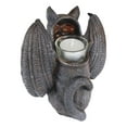 Ebros Winged Cat Gargoyle With Vampire Fangs Glowing Eyes Candle Holder ...