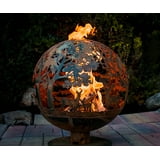 Free Shipping! Esschert Design USA Wildlife Fire Sphere, Rust Metal ...