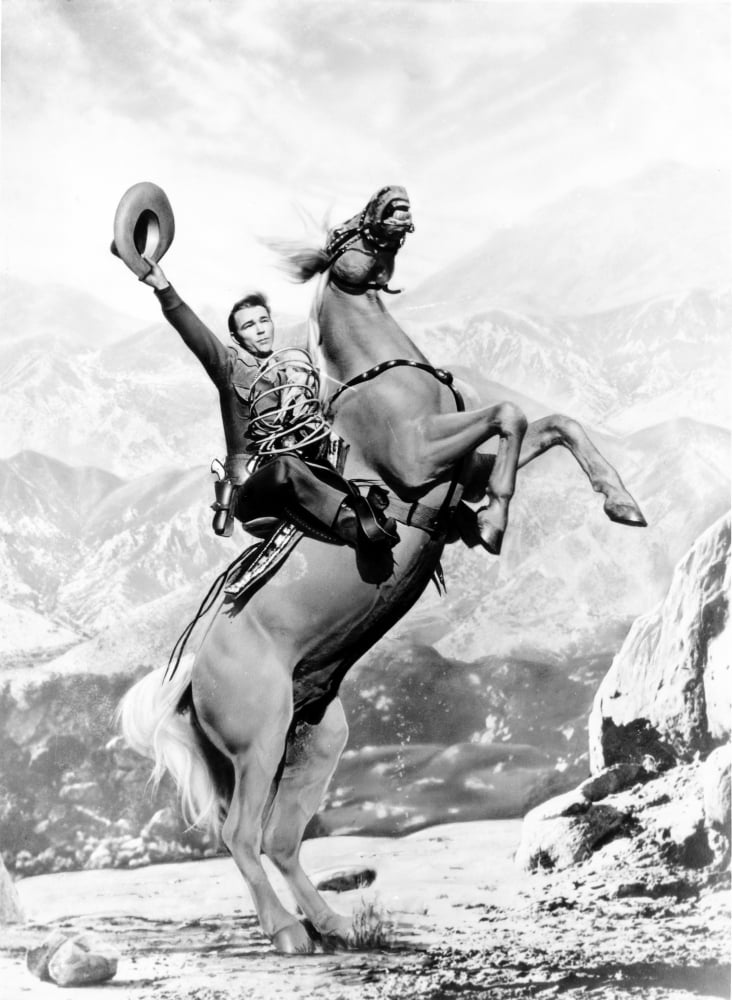 Roy Rogers on a rearing horse Photo Print (8 x 10) - Walmart.com