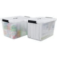 Free Shipping! 22 Quart Clear Plastic Box with Lid, Latching Storage ...
