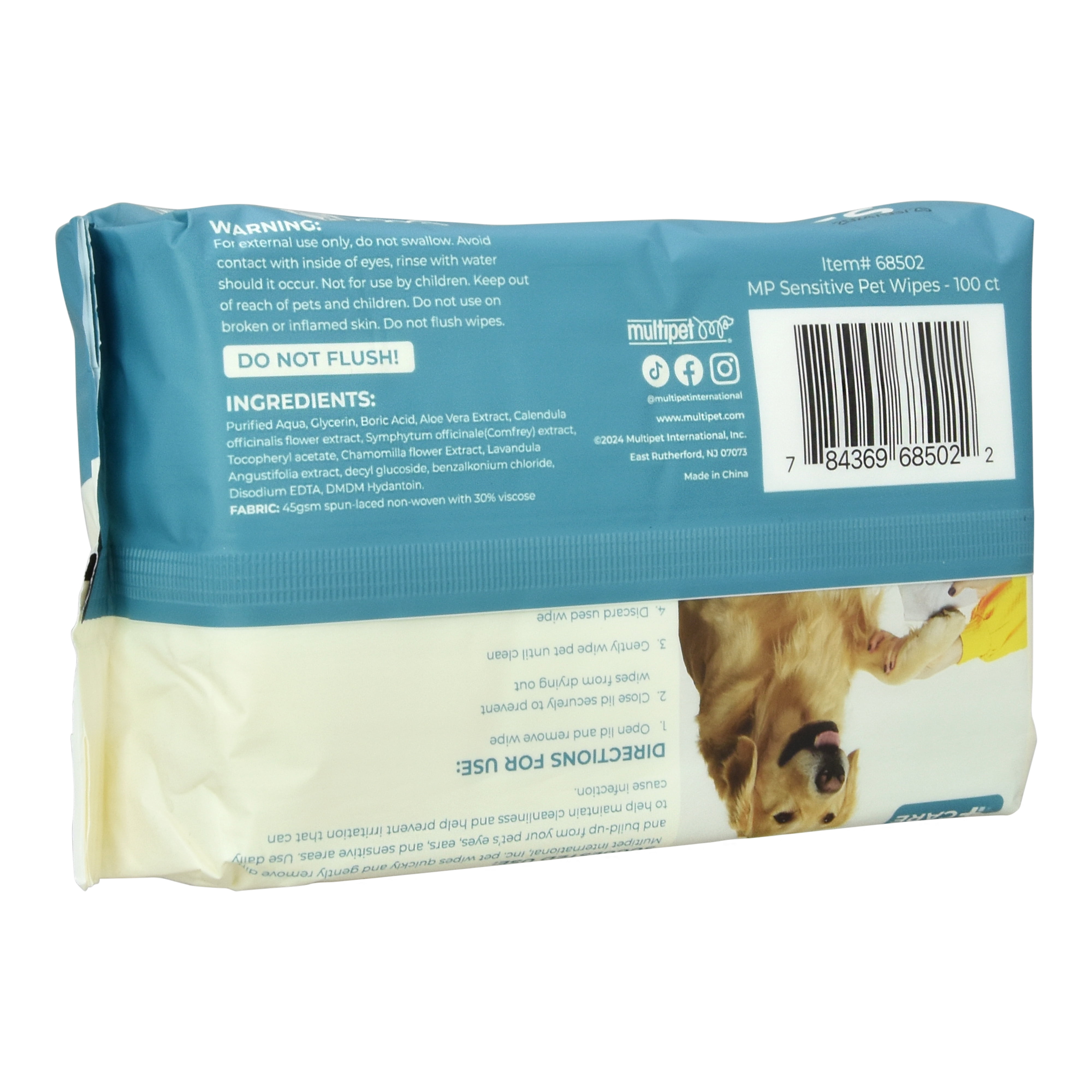 Pet Genie Multipet 68504 50 Count Groom Genie Daily Clean Pet Wipes ...