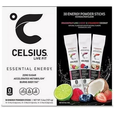 Celsius Sparkling Fantasy Vibe, Functional Essential Energy Drink, 12 ...