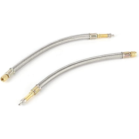 9.8"/250mm 2 pcs Metal Valve Stem Extenders, Stainless Steel Braided ...