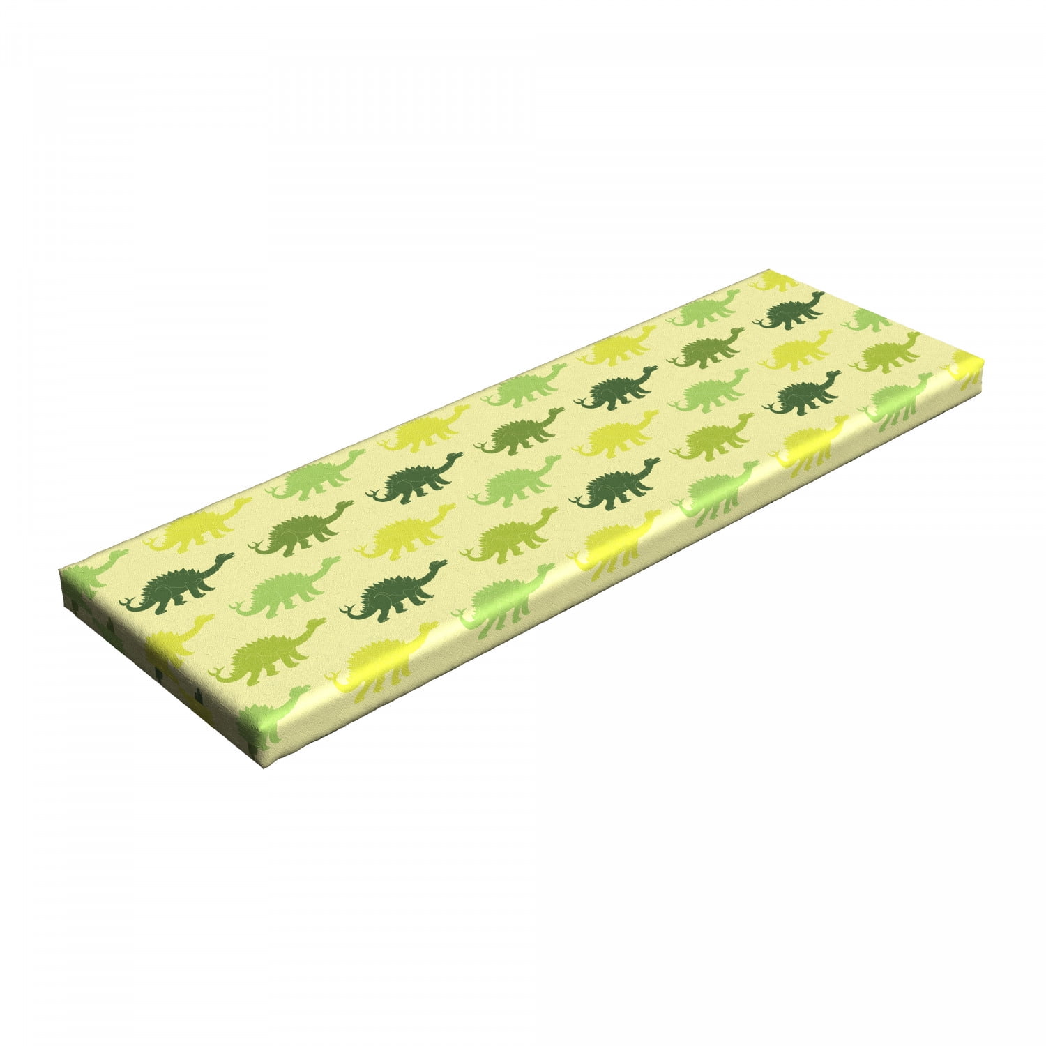Dinosaur Bench Pad, Repeating Pattern of Dinosaur Stegosaurus in ...