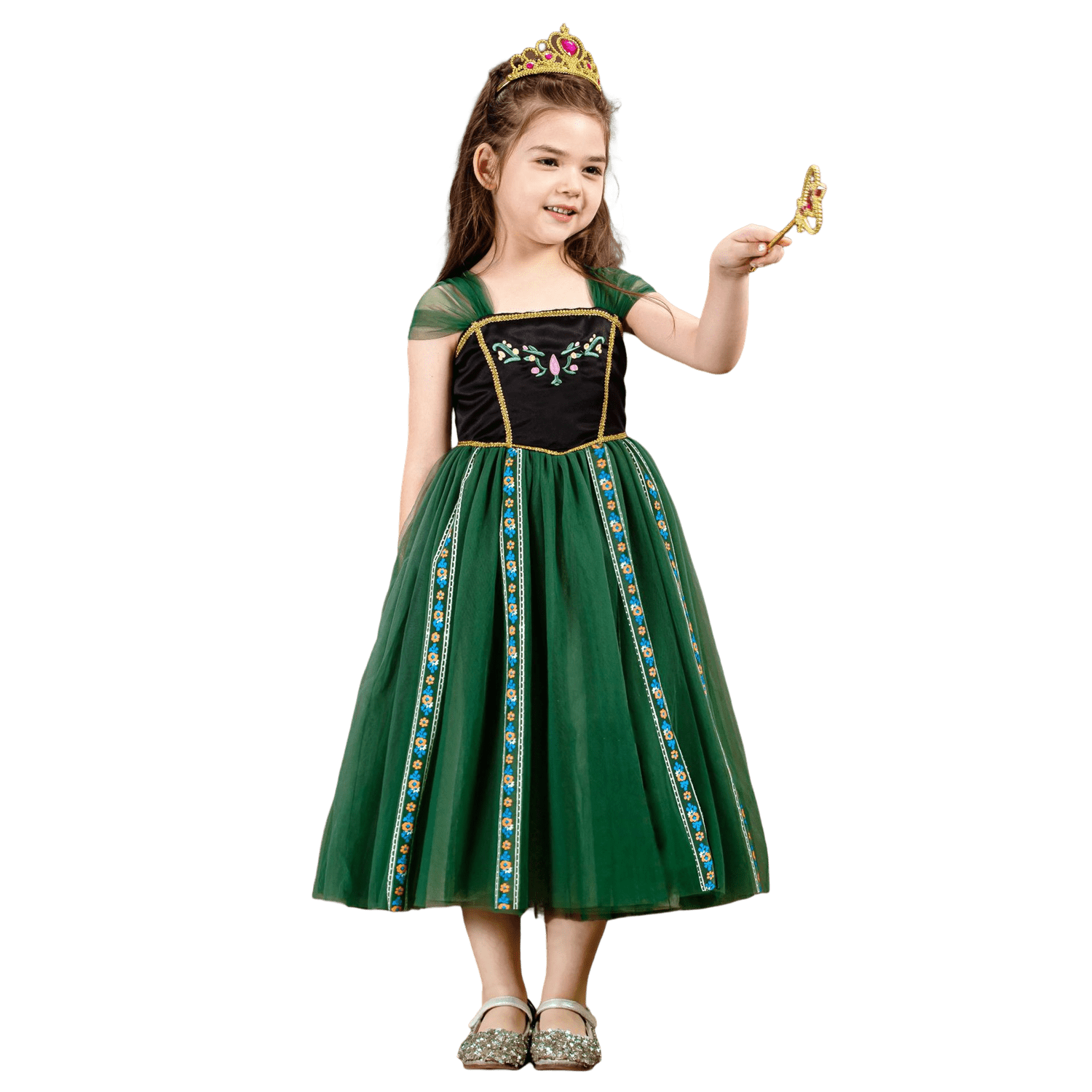 HAWEE Halloween Girls Dress Princess Anna Fancy Dress Birthday Gift ...
