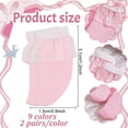 1set 18 Pairs 9 Colors Cloth Lace Short Socks for Girl Accessories ...