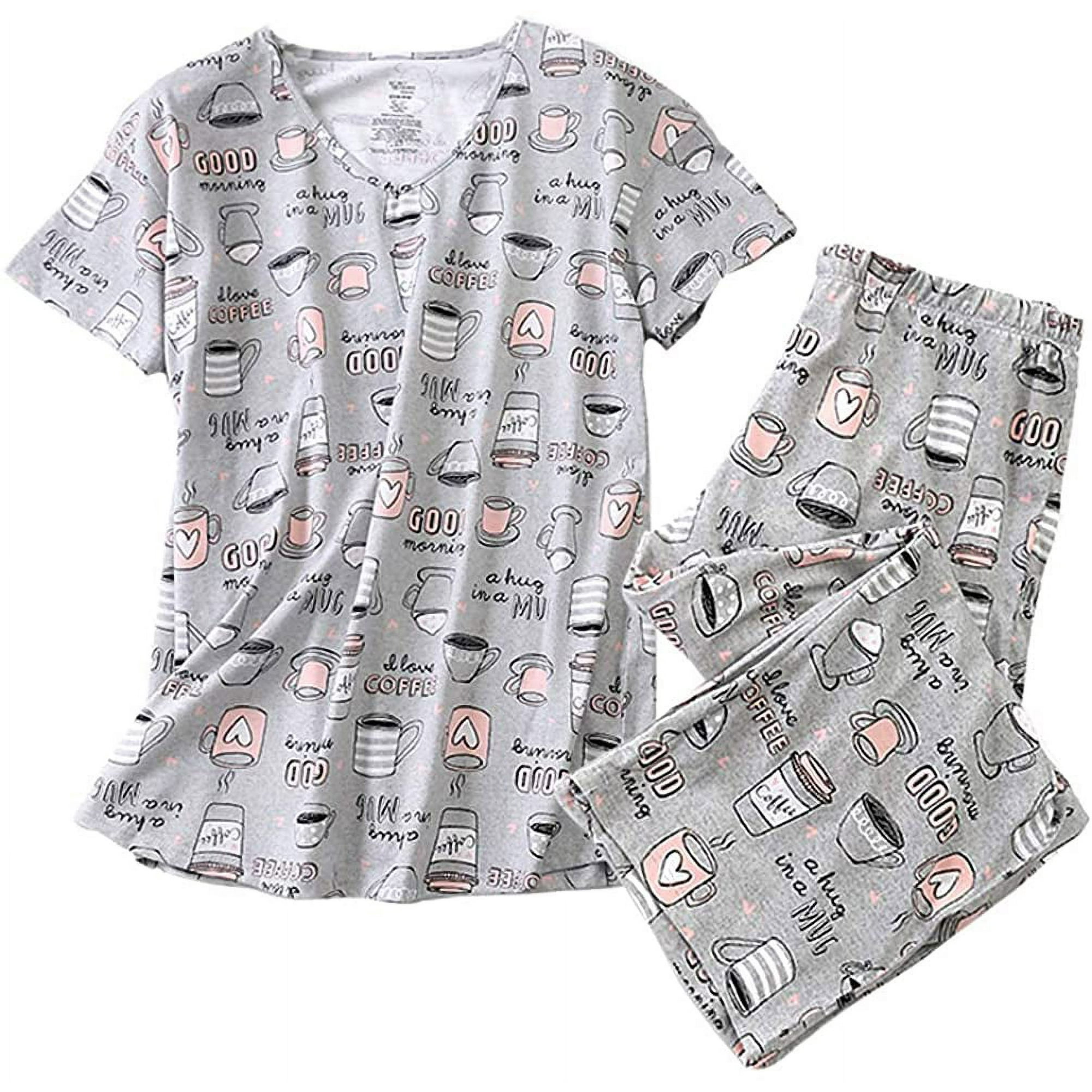 Click here for Ciuitoa Womens Sleepwear Tops With Capri Pants Paj... prices