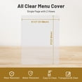 WeChef 8.5x11 Double-Sided Clear Vinyl Menu Covers, 2 View, Top Loading ...