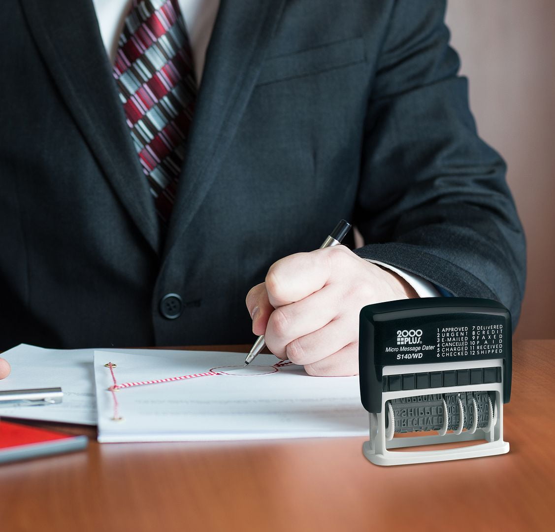 2000 Plus S140/WD Self Inking Micro Message Dater Stamp (010072 ...