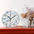 10" Artistic Round Wall Decorative Desk Clock Spring Plants and Easter ...