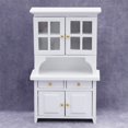 1:12 Miniature White European Style Wooden Shelf for Doll House Display ...