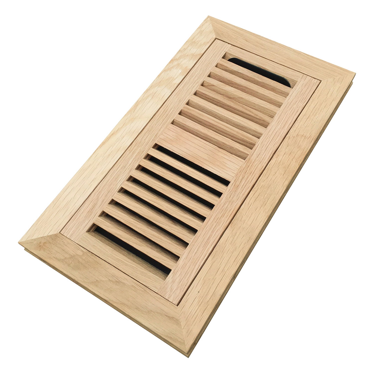 Homewell White Oak Wood Floor Register, Flush Mount with Damper, 4x10 ...