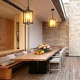 2 Pack 13" Outdoor Pendant Light for Porch,Black Lantern Hanging ...