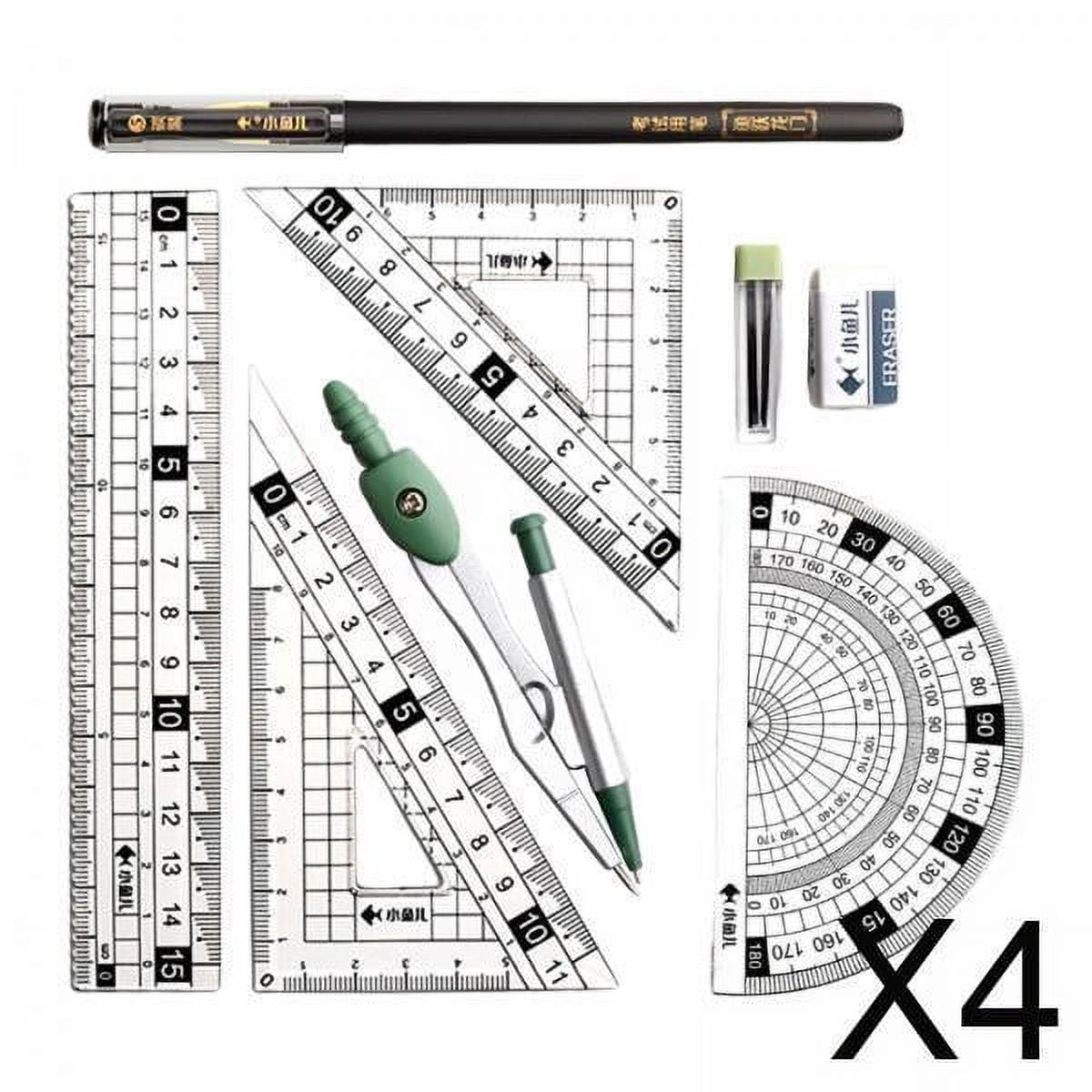 Regla Matemática Geométrica 4x Regla Triangular Transportador Regla ...