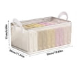 HAJAGP Large Foldable Storage Bin with Clear Lid 50x30x27cm for Back to ...