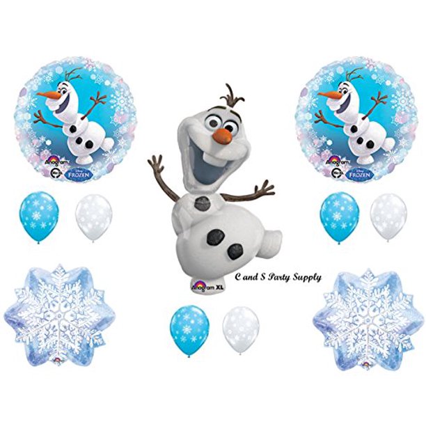 NEW!! OLAF SNOWFLAKES Balloons Birthday party Decoration Supplies ...