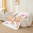 Gingerbread Man Sherpa Blanket Plush Fuzzy Cute Christmas Fleece Throw ...