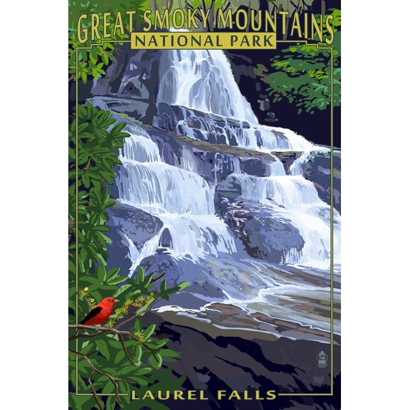 Art.com Laurel Falls - Great Smoky Mountains National Park, TN Art ...