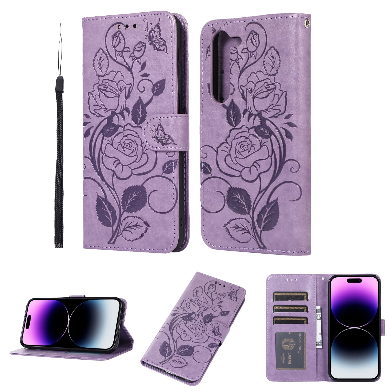 Case for Samsung S23 Plus Wallet Case for Women Card Holder Butterfly ...