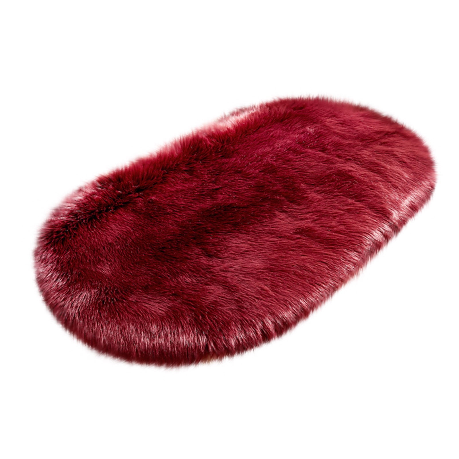 JeashCHAT Fluffy Rug Ultra Soft Faux Rug White Brown Fluffy Area Rug ...