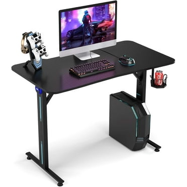 Costway Gaming Desk Gamers Computer Table E-Sports K-Shaped W/ Cup ...