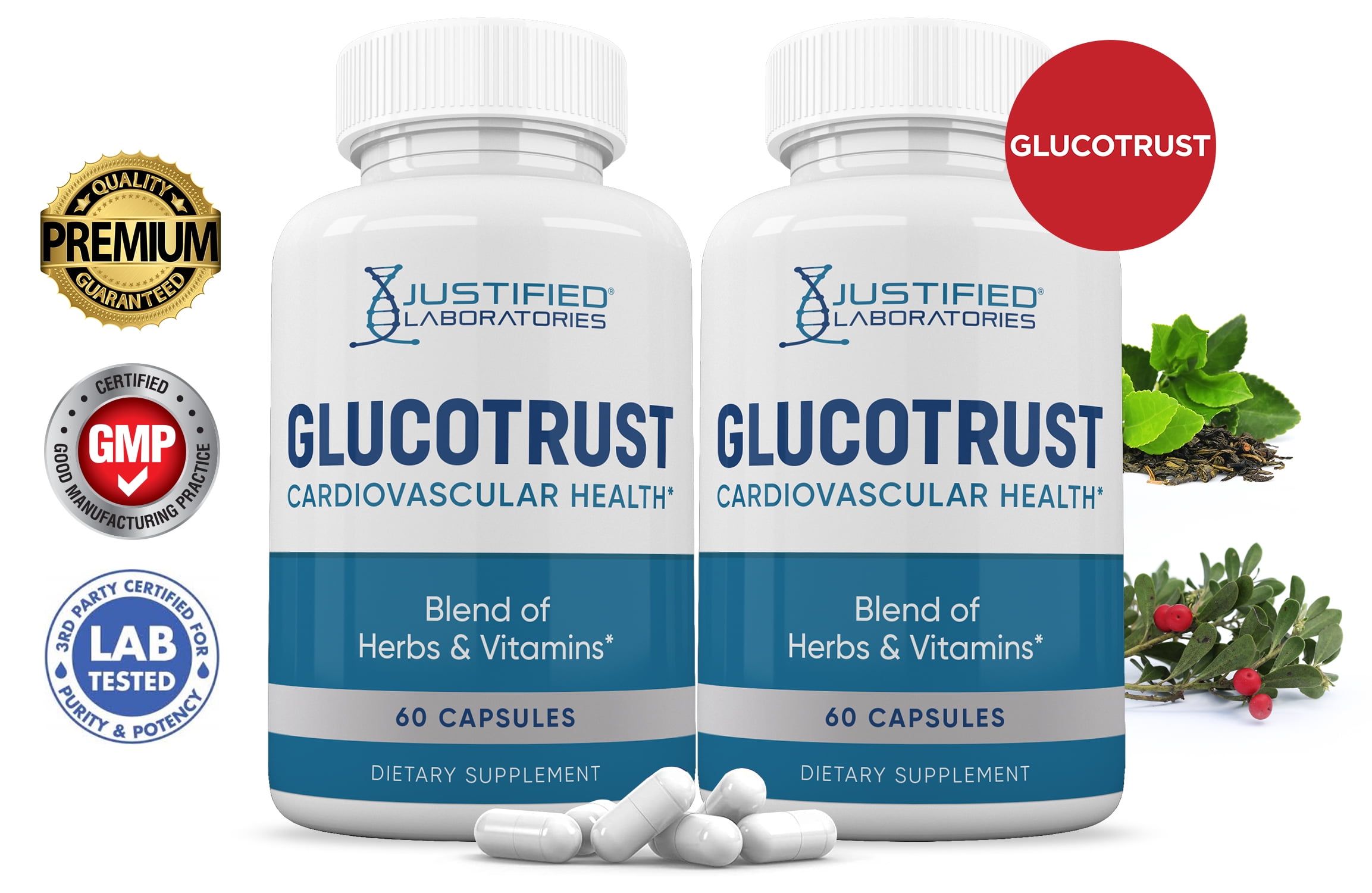 (2 Pack) Glucotrust Premium Formula 688MG 120 Capsules - Walmart.com