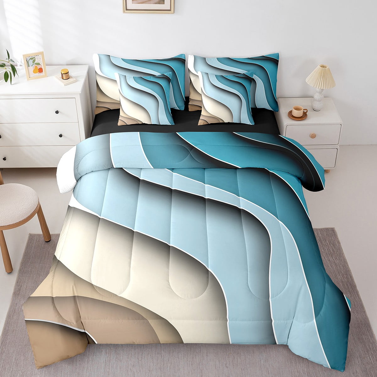 Click here for Yst 7-Piece Ombre Gradient Bed In A Bag  Twin Full... prices