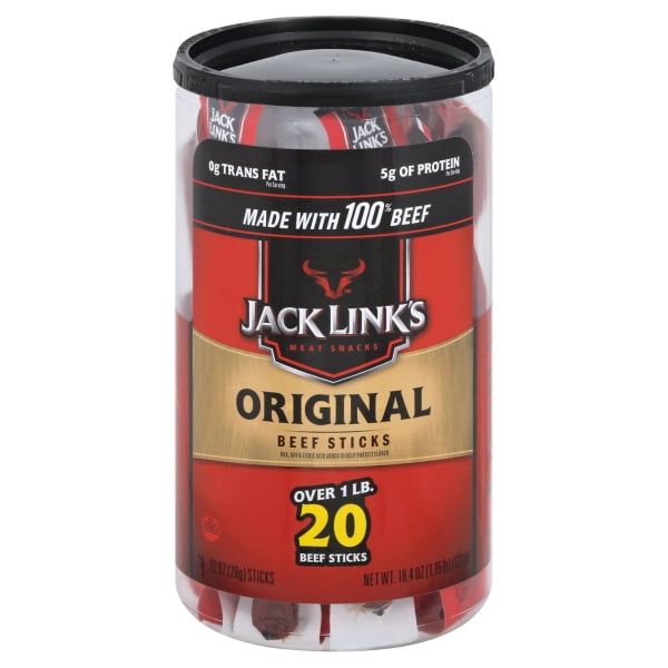 Jack Link's Big Beef Sticks, .92 oz, 20 Count - Walmart.com