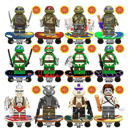 Teenage Mutant Ninja Turtles 12 Building Blocks Ninja Minifigures ...