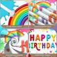 Colorful Design Happy Birthday Banner Paint Splatter Birthday Display ...