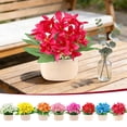Artificial Flower Bouquet with Vase,Fake Floral Decor for Home Living ...