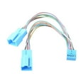 Car 1 to 2 CD Installation Cable Y Adapter 12 Pin AUX Input Harness for ...