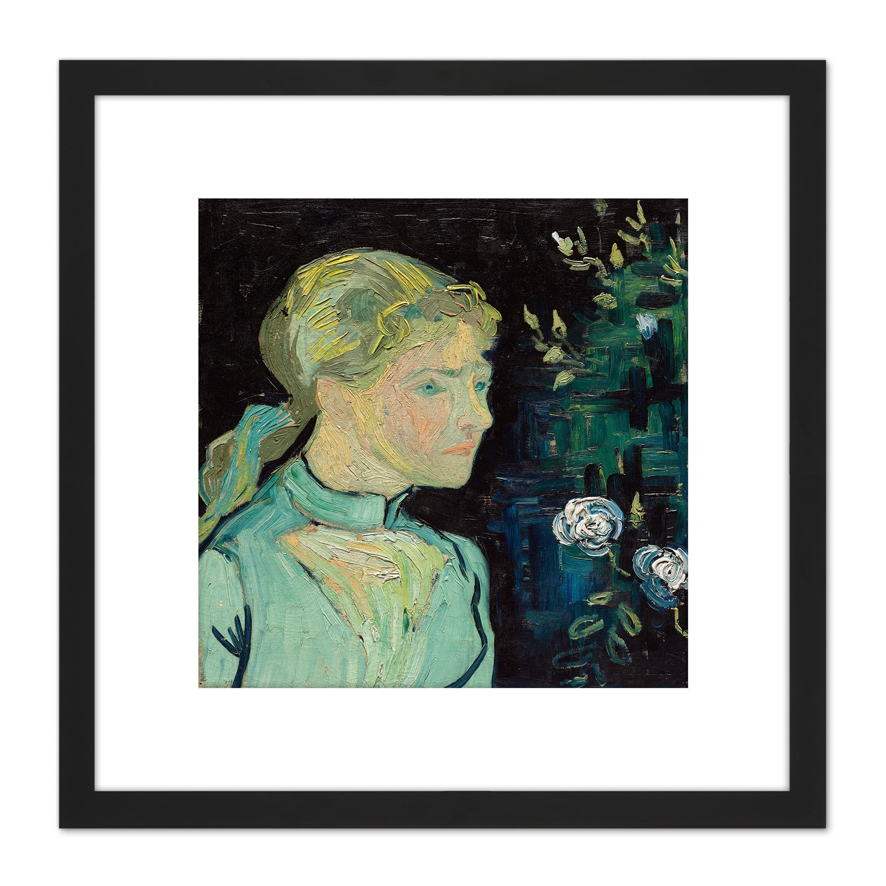 Van Gogh Adeline Ravoux Portrait 8X8 Inch Square Wooden Framed Wall Art ...