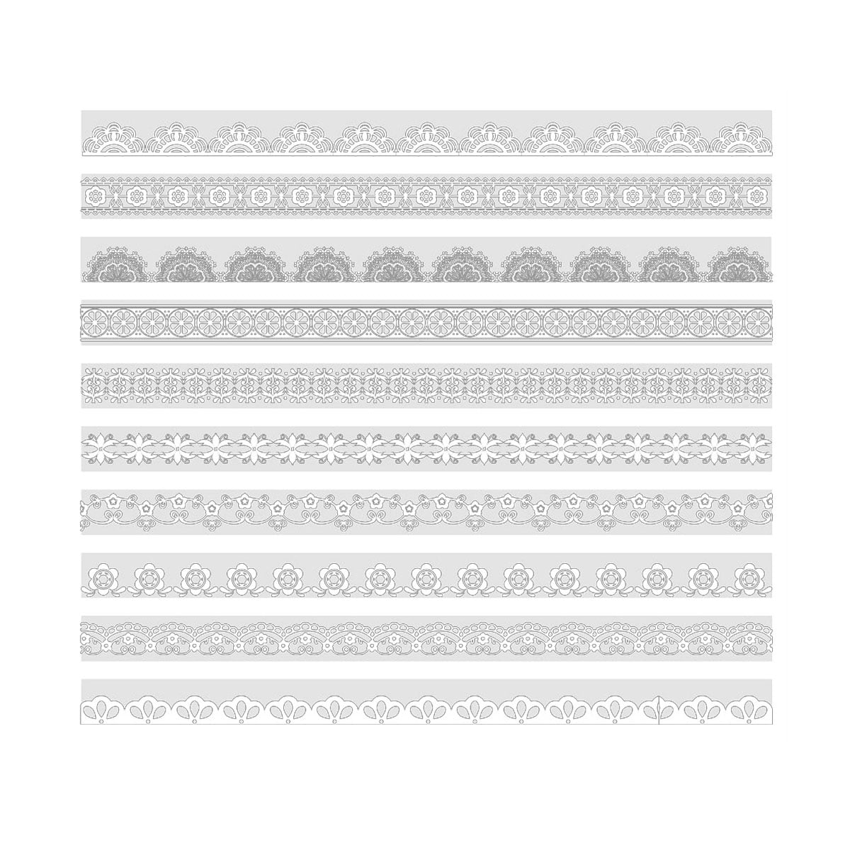 30 piece Transparent Lace Sticker Pack PET Transparent Lace Pattern ...