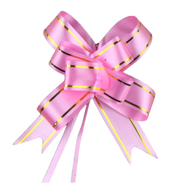 Smilepp 200 Pieces Pull Flower Gift Wrapping Knot Gold Thread Style ...