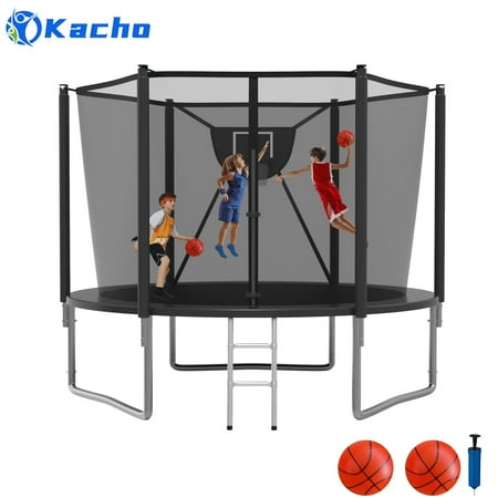 Kacho Trampoline for Kids, Trampoline 10FT 12FT 14FT 16FT, Heavy Duty ...