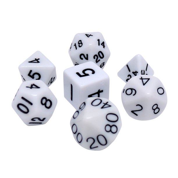 Polyhedral Dice Set 4 Sided-20 Sided Multi Sided Acrylic Dice Game ...