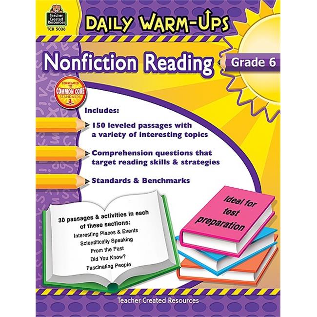 Teacher Created Resources 5036 Daily Warm-Ups: Nonfiction Reading Grade ...