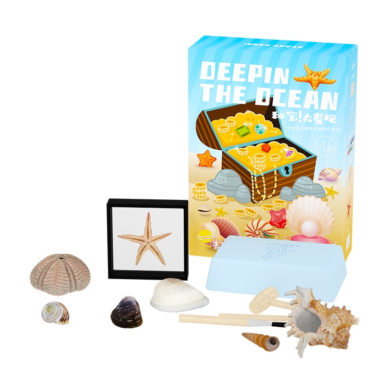 Kit de excavación científica Ocean Treasure Dig Kids con herramientas ...