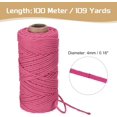 Macrame Cord 4mm x 109 Yard, Natural Cotton Rope Twisted Yarn [for ...