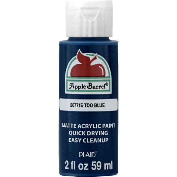 Apple Barrel Acrylic Craft Paint, Matte Finish, Too Blue, 2 fl oz ...