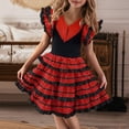 ASEIDFNSA Girls Summer Spanish Dance Dress with Polka Dot Print and ...