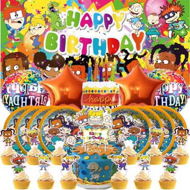 Blue 46th Birthday Decoration Happy Birthday Banner Number 46 Balloons ...