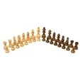 French Staunton Chess & Checkers Set - Weighted Pieces, Brown & Natural ...