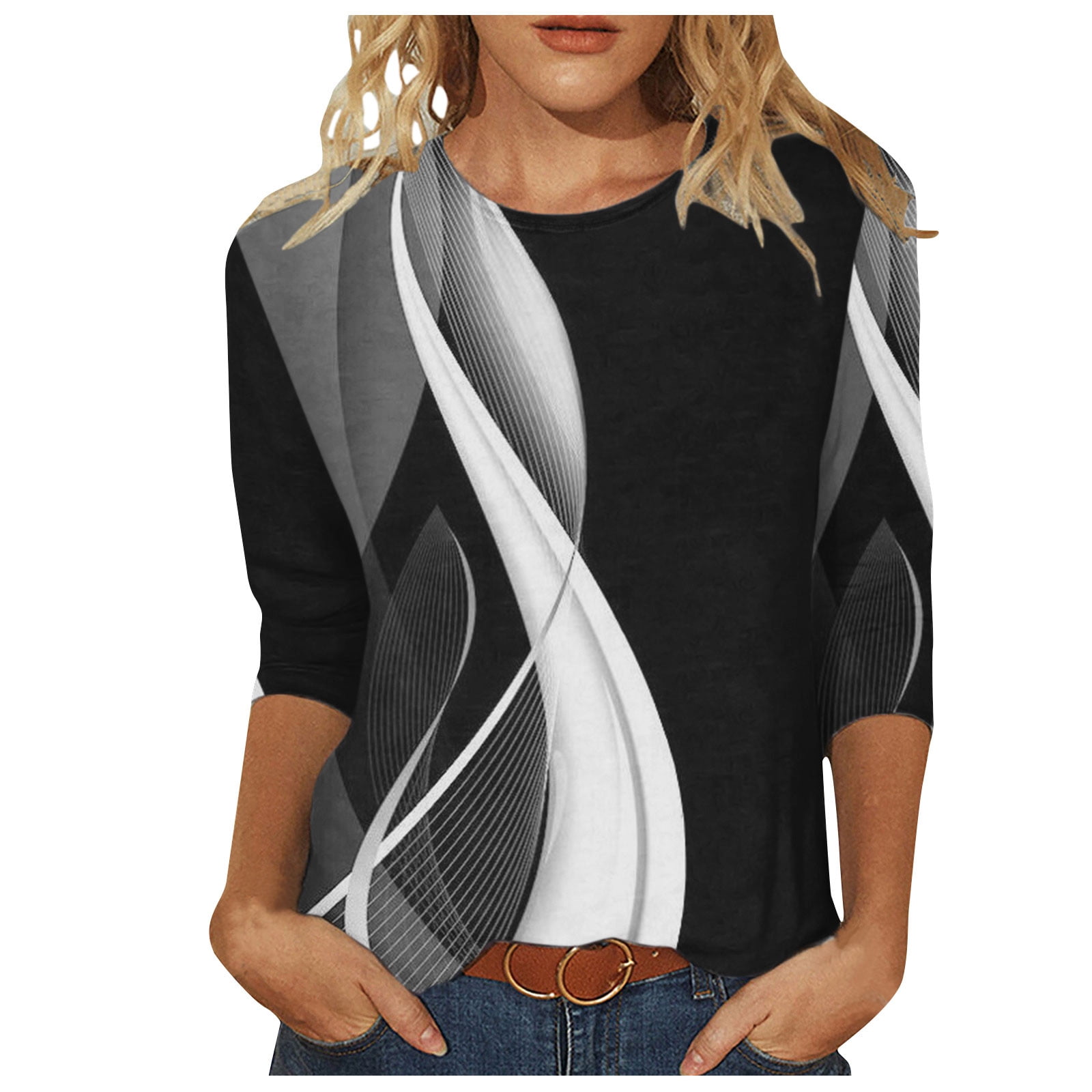 Click here for Unbranded 3/4 Sleeve Tops For Women Womens Fashion... prices