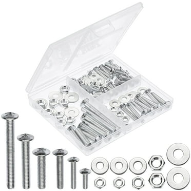272PCS Heavy Duty Bolts and Nuts Assortment Kit, 1/4, 5/16, 3/8 Machine ...