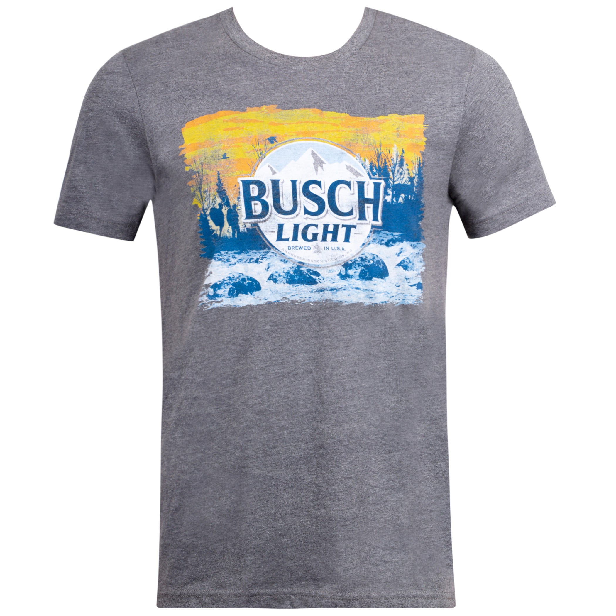 Busch Light Hikers Sunset Logo Grey Tshirt-Small - Walmart.com