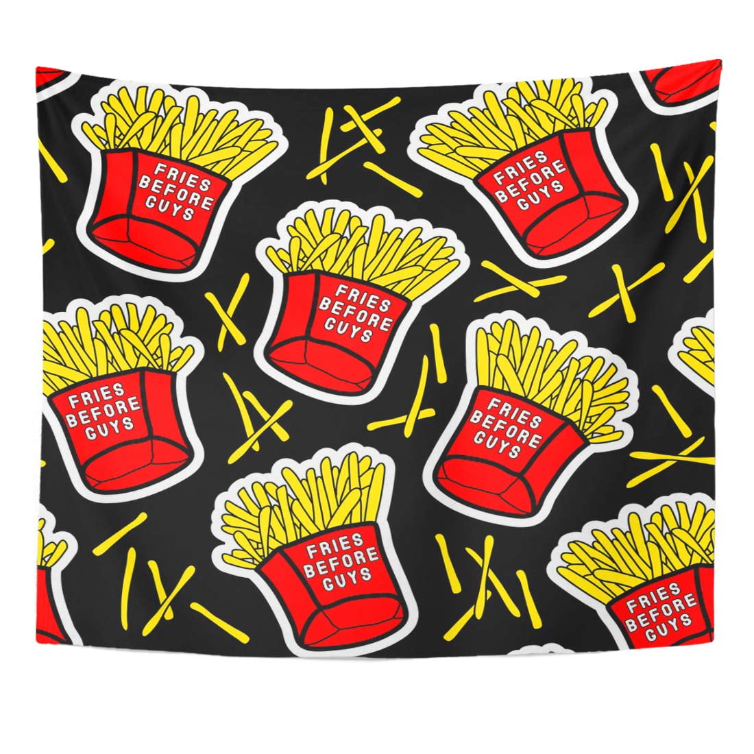 ZEALGNED French Fries with Red Boxes Fried Potatos Before Guys Text ...