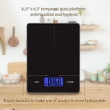 Mainstays Tempered Glass Digital Scale with Blue Backlit LCD, Tare ...
