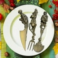 Halloween Gift Skeletal Cutlery Sets Metal Tableware Fork Spoon Knife ...
